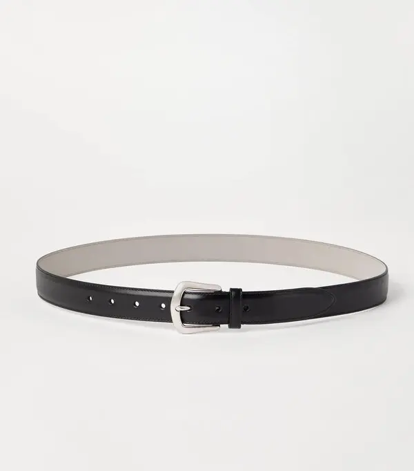 Brunello Cucinelli Leather Belt With Western Buckle