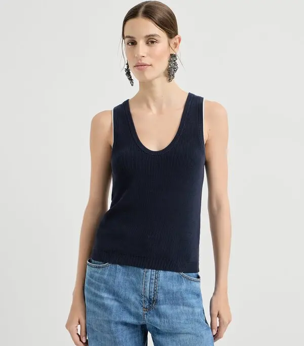 Brunello Cucinelli Knitted Cotton Vest