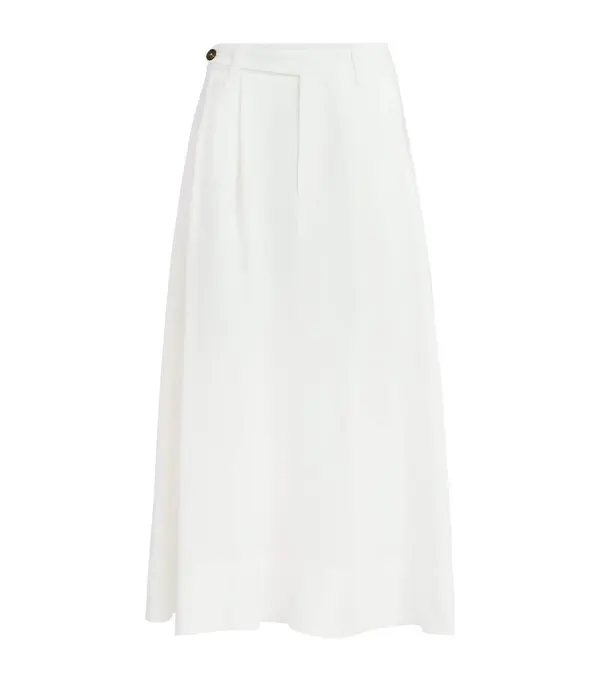 Brunello Cucinelli Twill Maxi Skirt - Beige
