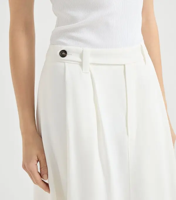 Brunello Cucinelli Twill Maxi Skirt - Beige