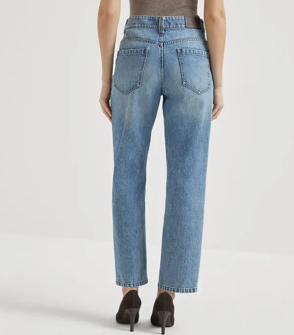 Brunello Cucinelli Logo Patch Straight-fit Jeans