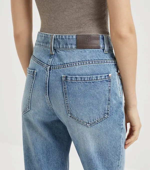 Brunello Cucinelli Logo Patch Straight-fit Jeans