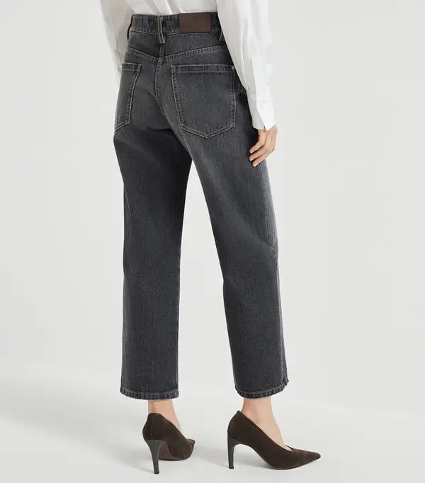Brunello Cucinelli Straight-fit Jeans With Logo Patch