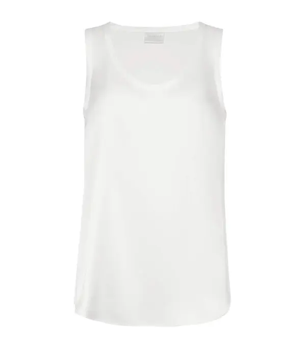 Brunello Cucinelli Stretch-silk Satin Reversible Tank Top - White