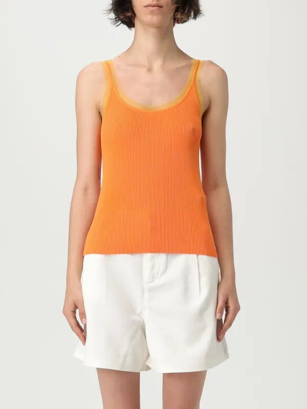 Liu Jo Ribbed Tank Top - Brown