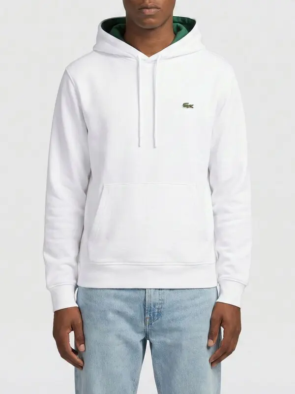 Lacoste Logo Hoodie - White