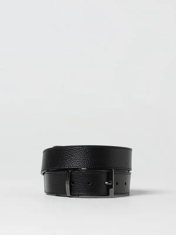 Emporio Armani Leather Belt - Black