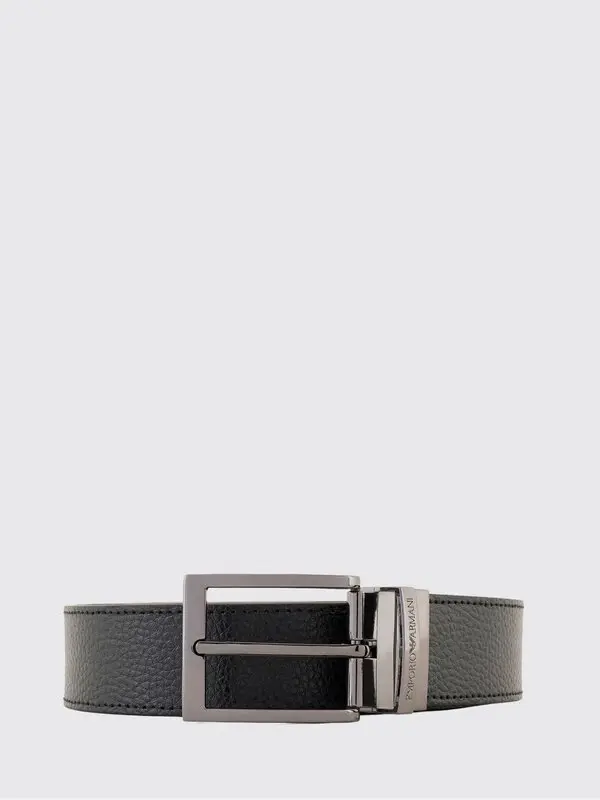Emporio Armani Leather Belt - Black