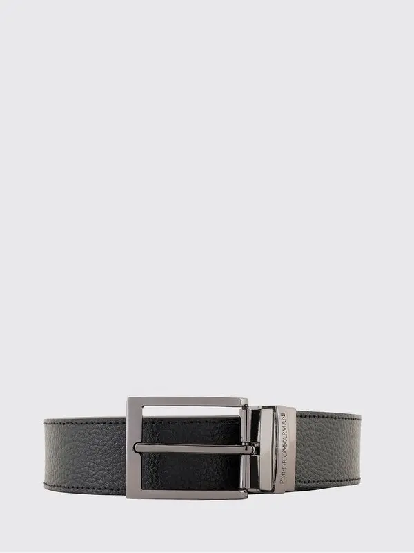 Emporio Armani Leather Belt - Black