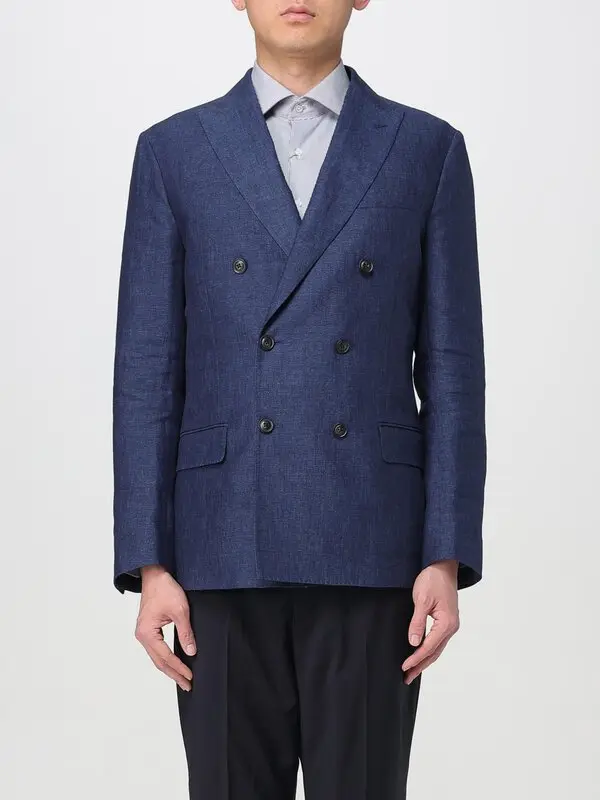 FAY Double Breasted Blazer - Blue