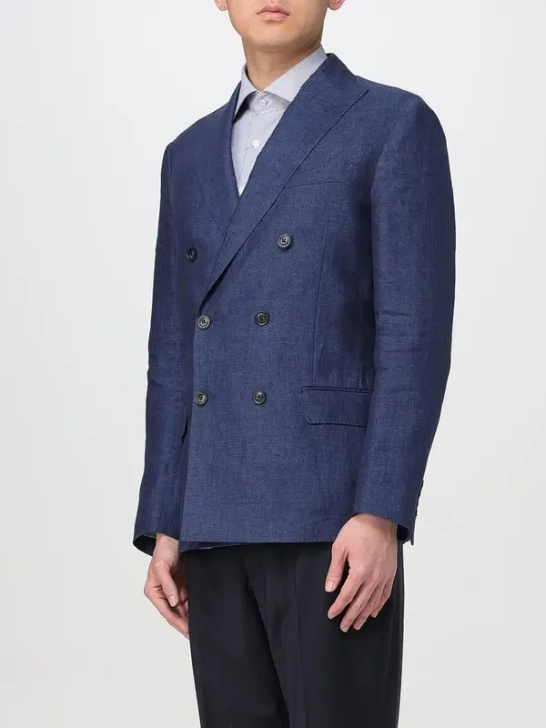 FAY Double Breasted Blazer - Blue