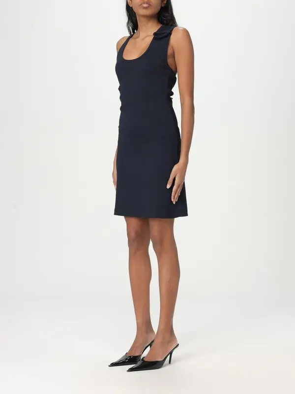 COURREGES Ribbed Mini Dress - Navy