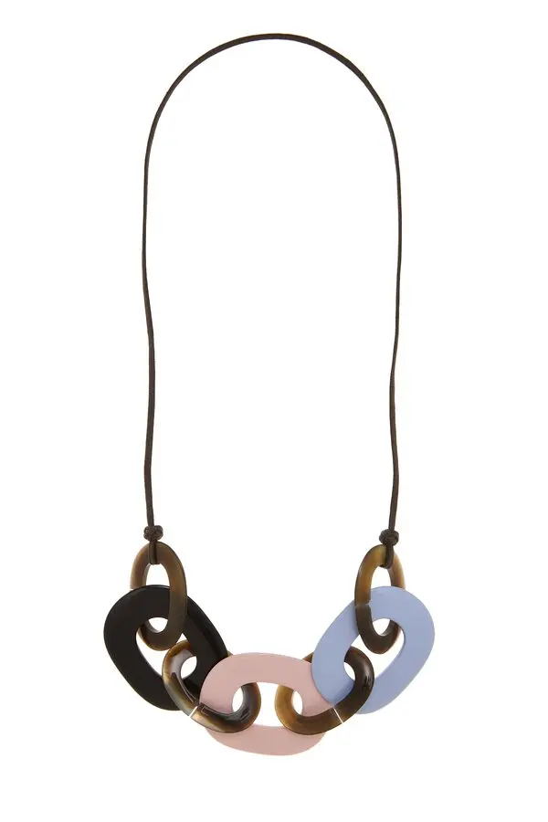 Hermès Color Buffalo Horn Karamba Necklace - Multi