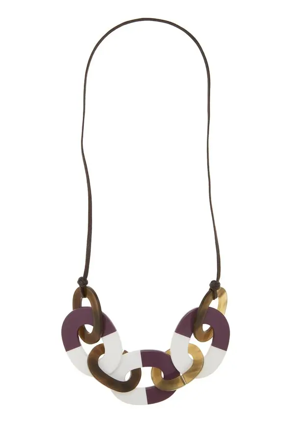 Hermès Buffalo Horn Karamba Necklace - Multi