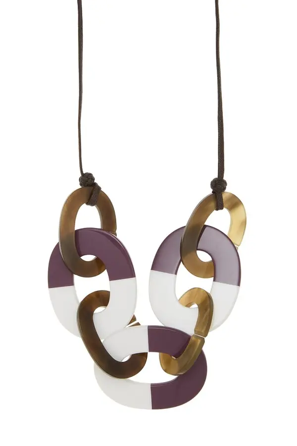 Hermès Buffalo Horn Karamba Necklace - Multi