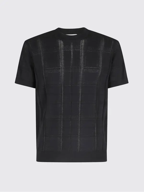 PAOLO PECORA Cotton Crew Neck Sweater - Black
