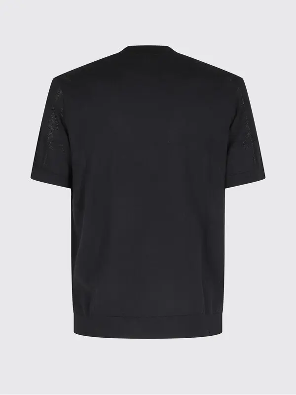 PAOLO PECORA Cotton Crew Neck Sweater - Black