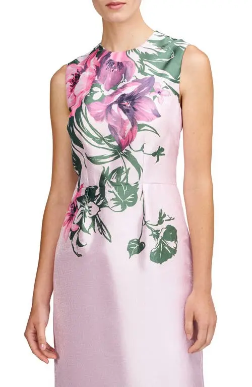 KAY UNGER Ayla Placement Print Column Gown