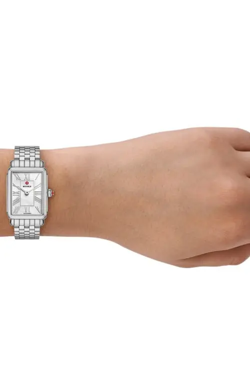 Michele Deco Park Mother-of-pearl Bracelet Watch - Silver