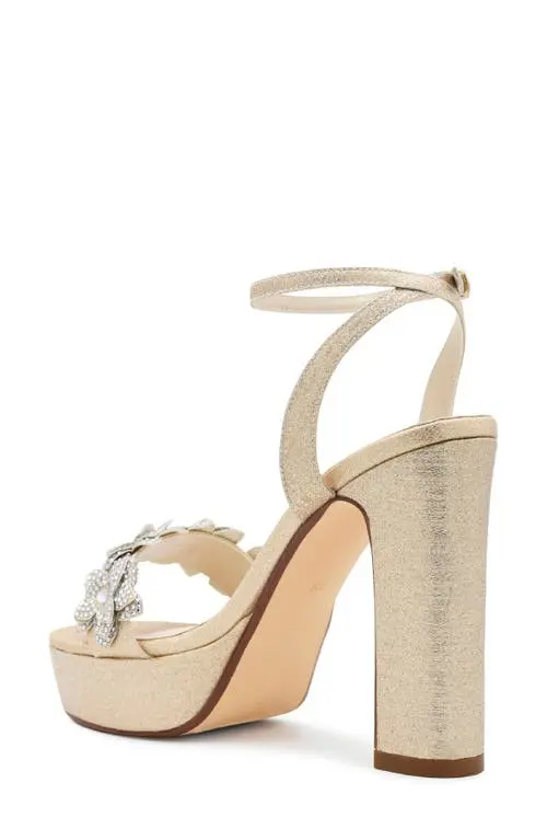 TOUCH UPS Lily Ankle Strap Platform Sandal - Champagne