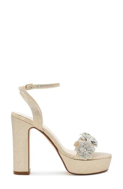 TOUCH UPS Lily Ankle Strap Platform Sandal - Champagne