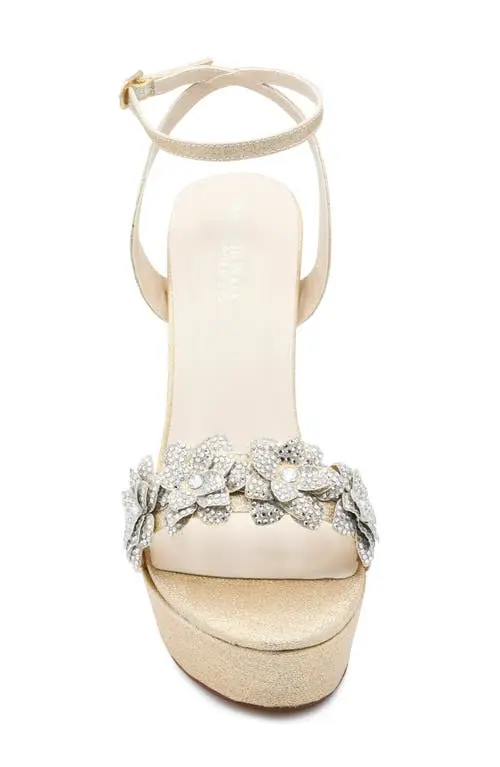 TOUCH UPS Lily Ankle Strap Platform Sandal - Champagne
