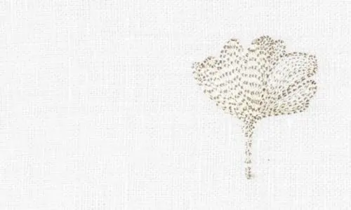 SFERRA Ginkgo Embroidered Linen Accent Pillow