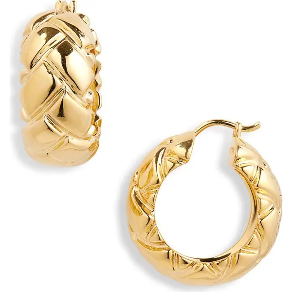 MISSOMA Lucy Williams Chunky Waffle Hoop Earrings - Gold