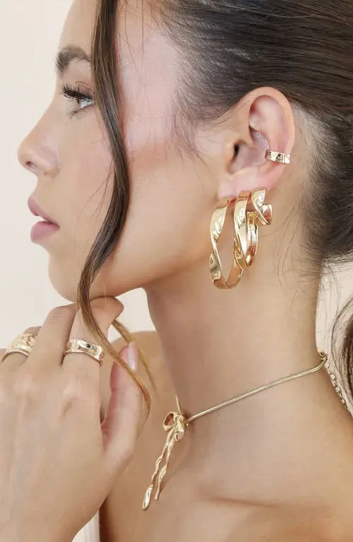 Ettika Heirloom Small Hoop Earrings - Gold