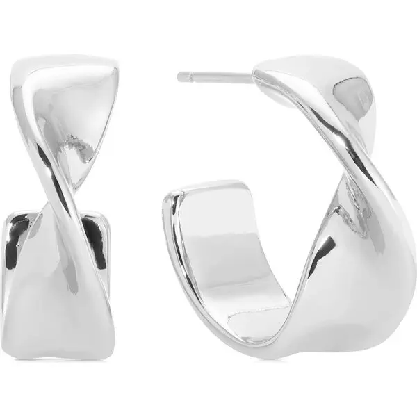 Ettika Heirloom Small Hoop Earrings - Silver