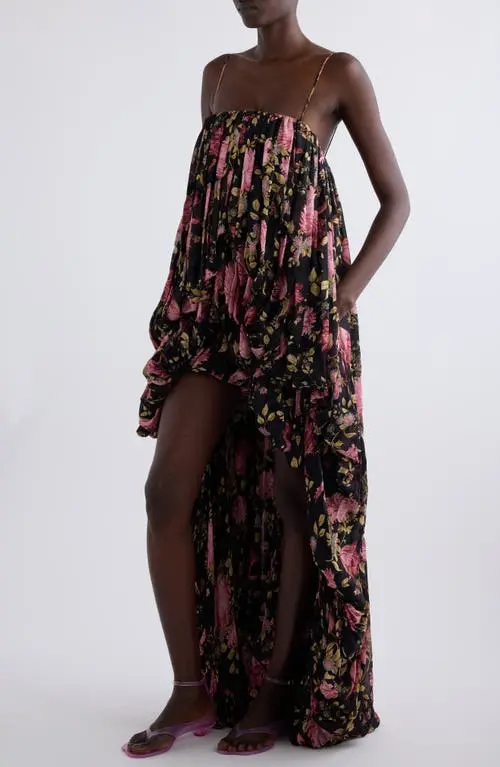 Chloé Peony Print Silk Jumpsuit