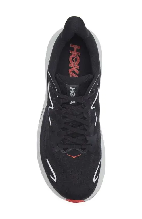 HOKA® Clifton Running Shoe Wide Width - Black/silver