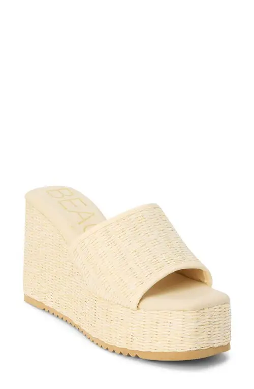 Matisse Marche Platform Wedge Slide Sandal - Ivory