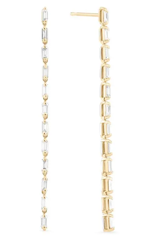 Lana Jewelry 14k Gold Baguette Diamond Tennis Earrings - Yellow Gold
