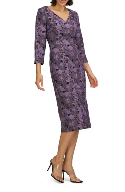 Js Collections Elliana Floral Brocade Sheath Dress