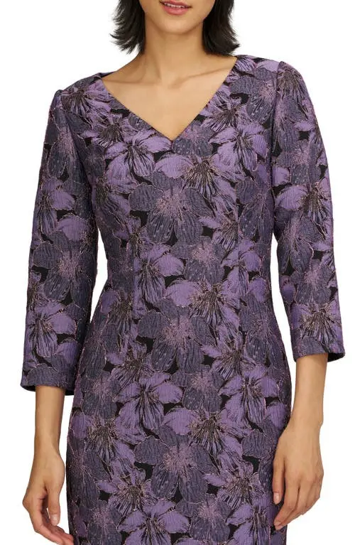 Js Collections Elliana Floral Brocade Sheath Dress