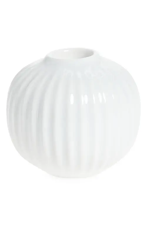 KAHLER Hammershoi Round Porcelain Candleholder - White