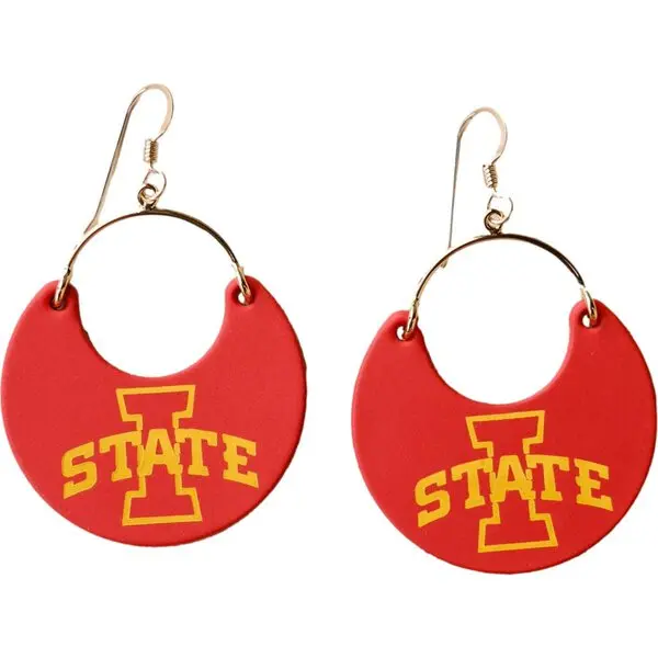 NICKEL & SUEDE University Nina Earrings - Isu Red /gold