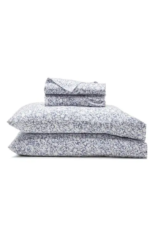 BOLL & BRANCH Signature Garden Print Hemmed Organic Cotton Sheet Set - Bay