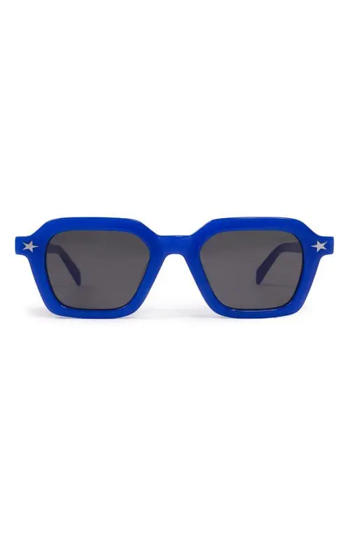 PLEASURES X Akila Era 46mm Small Rectangle Sunglasses - Blue