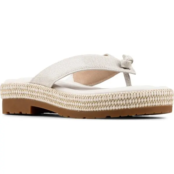 DONALD PLINER Sylverr Platform Flip Flop - Porcelain