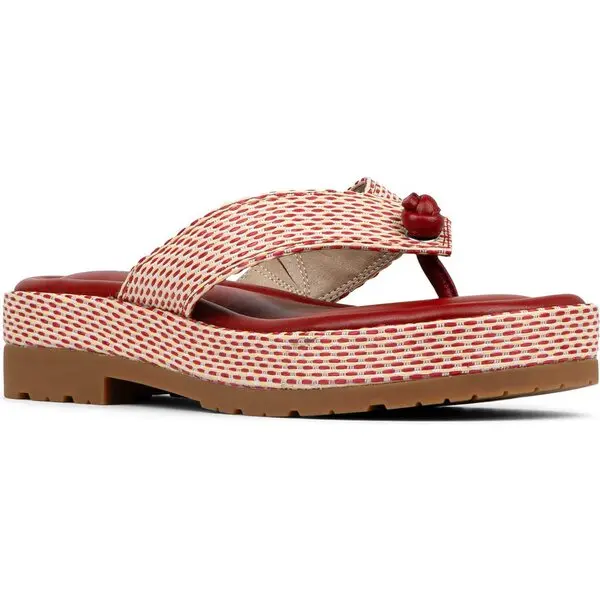 DONALD PLINER Sylverr Platform Flip Flop - Tomato