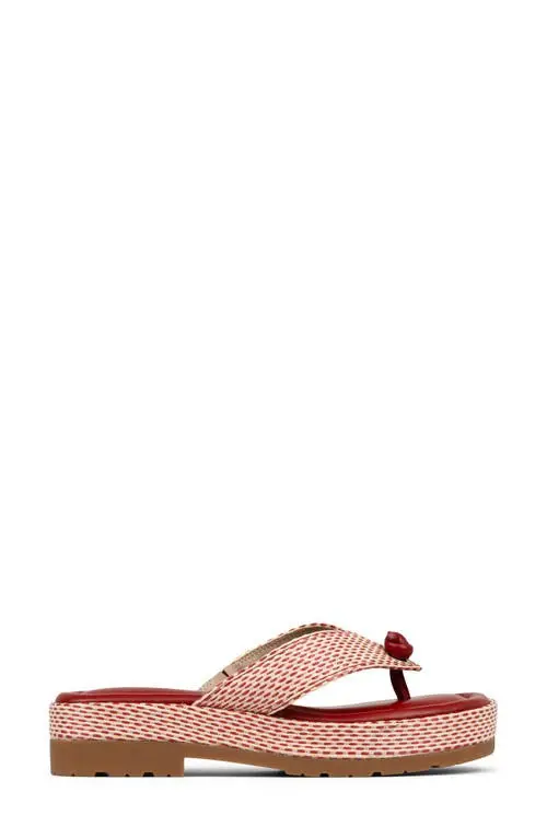 DONALD PLINER Sylverr Platform Flip Flop - Tomato