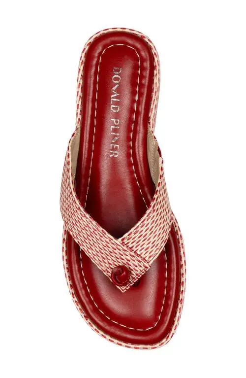 DONALD PLINER Sylverr Platform Flip Flop - Tomato