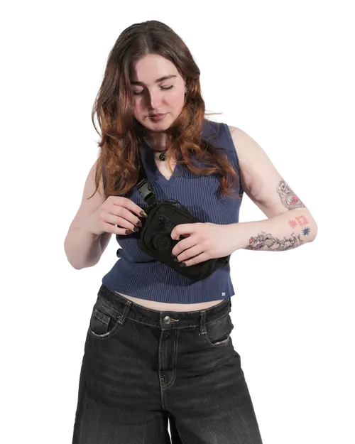 BABOON TO THE MOON Fannypack Mini - Black