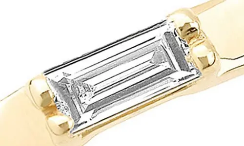 Lana Jewelry 14k Gold Solo Baguette Diamond Ring