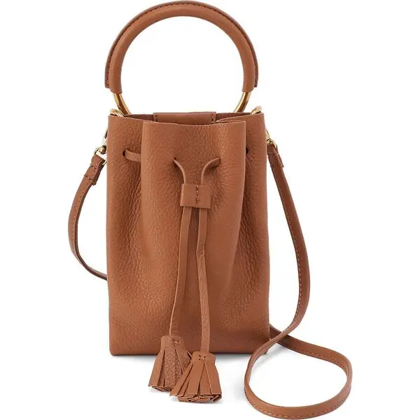 Hobo Eden Leather Phone Crossbody Bag - Warm Honey