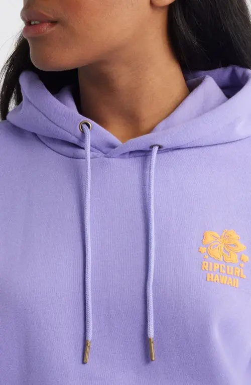 Rip Curl Hibiscus Heritage Fleece Hoodie - Purple Hawaii