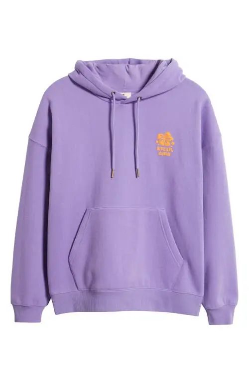 Rip Curl Hibiscus Heritage Fleece Hoodie - Purple Hawaii