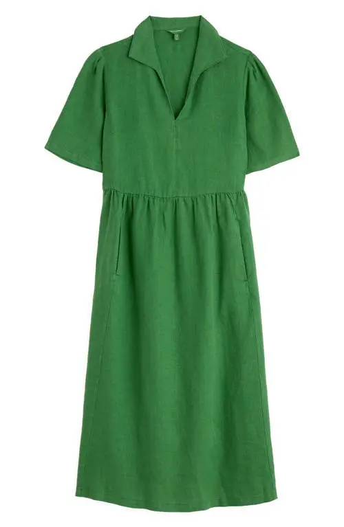 SEASALT CORNWALL Fen Linen Midi Shirt Dress - Hedgerow